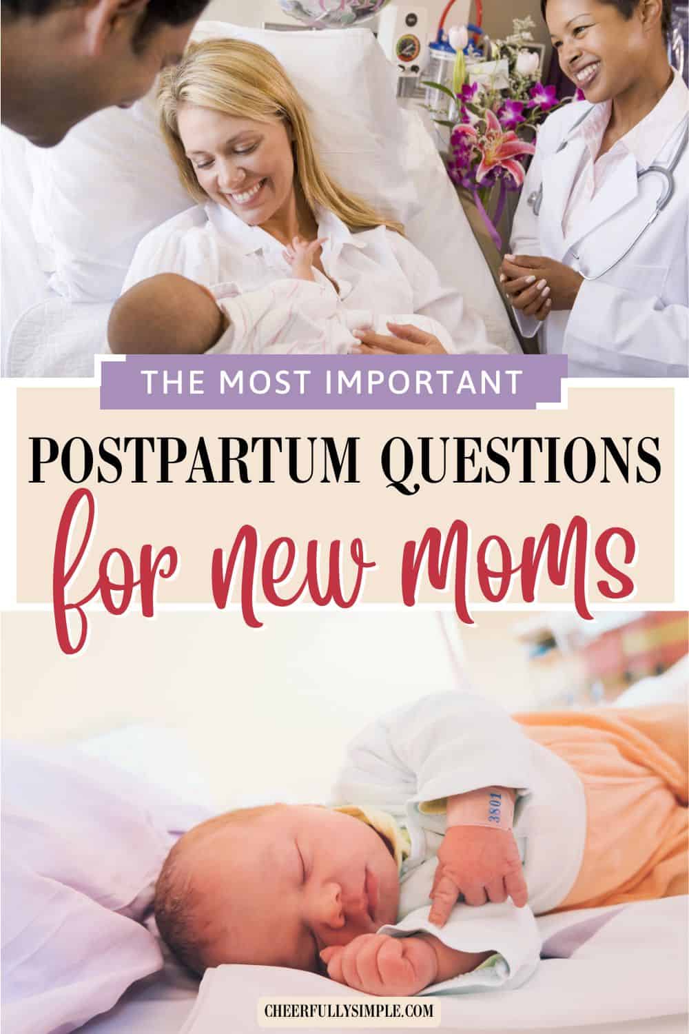 Postpartum Questions New Moms Needs to Ask 2025 - Cheerfully Simple