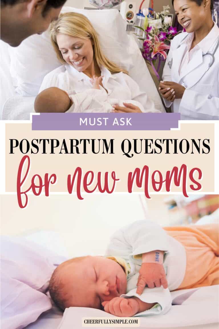 Postpartum Questions New Moms Needs to Ask 2025 - Cheerfully Simple